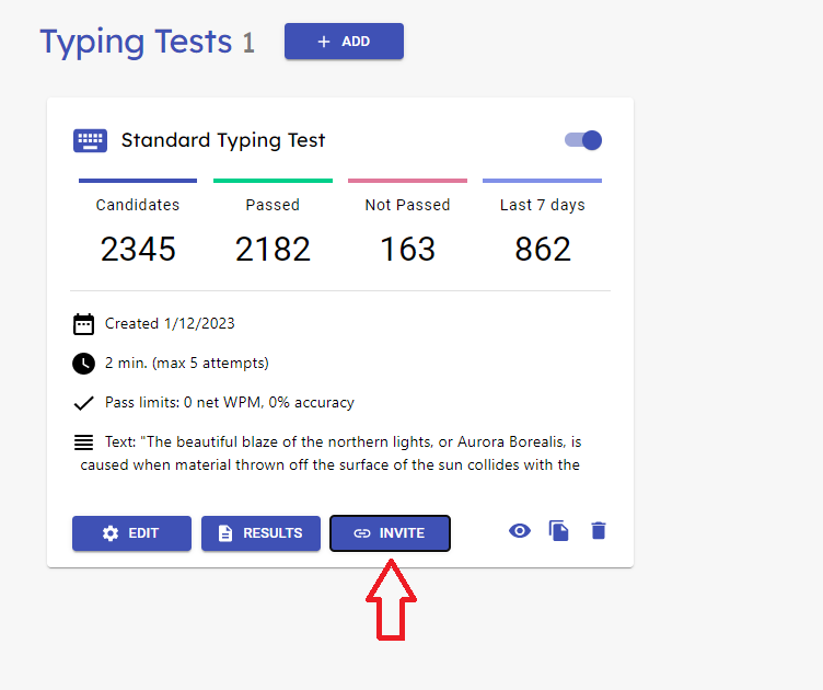 Test Link is not working - Unable to take a typing test ( Expired or ...